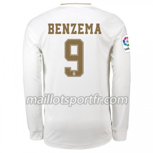 Maillot de Foot Real Madrid Karim Benzema 9 Domicile 2019/20 ML