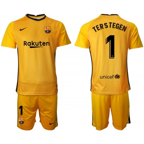 Maillot de Foot FC Barcelone Gardien TER Stegen 1 Enfant 2020/21 M002